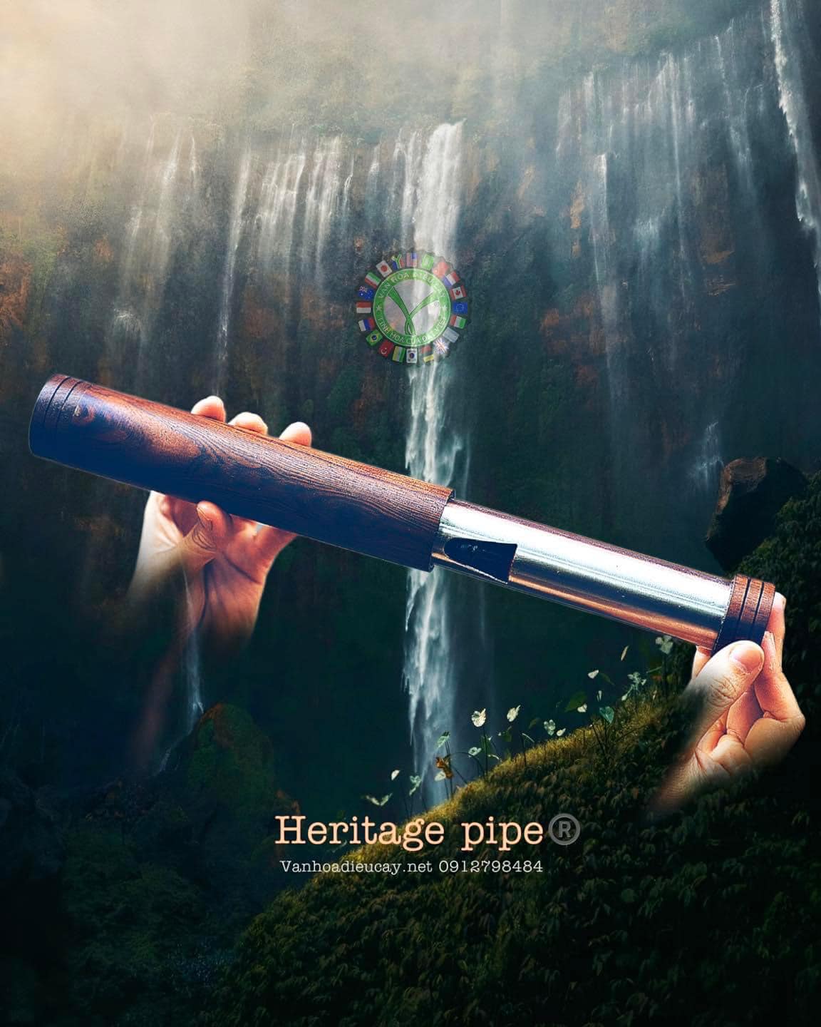 Heritage®️ Pipe: Chất mộc đỉnh cao, 22cm kéo dài 36cm, chống đổ nước ...